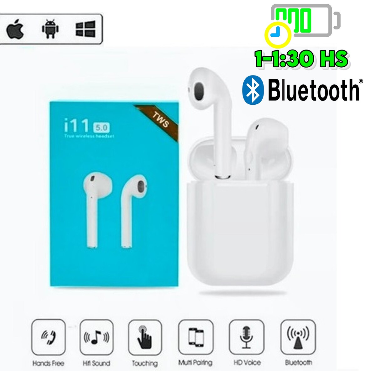 Auriculares Inalambricos Bluetooth i11-TWS – Hay de todito