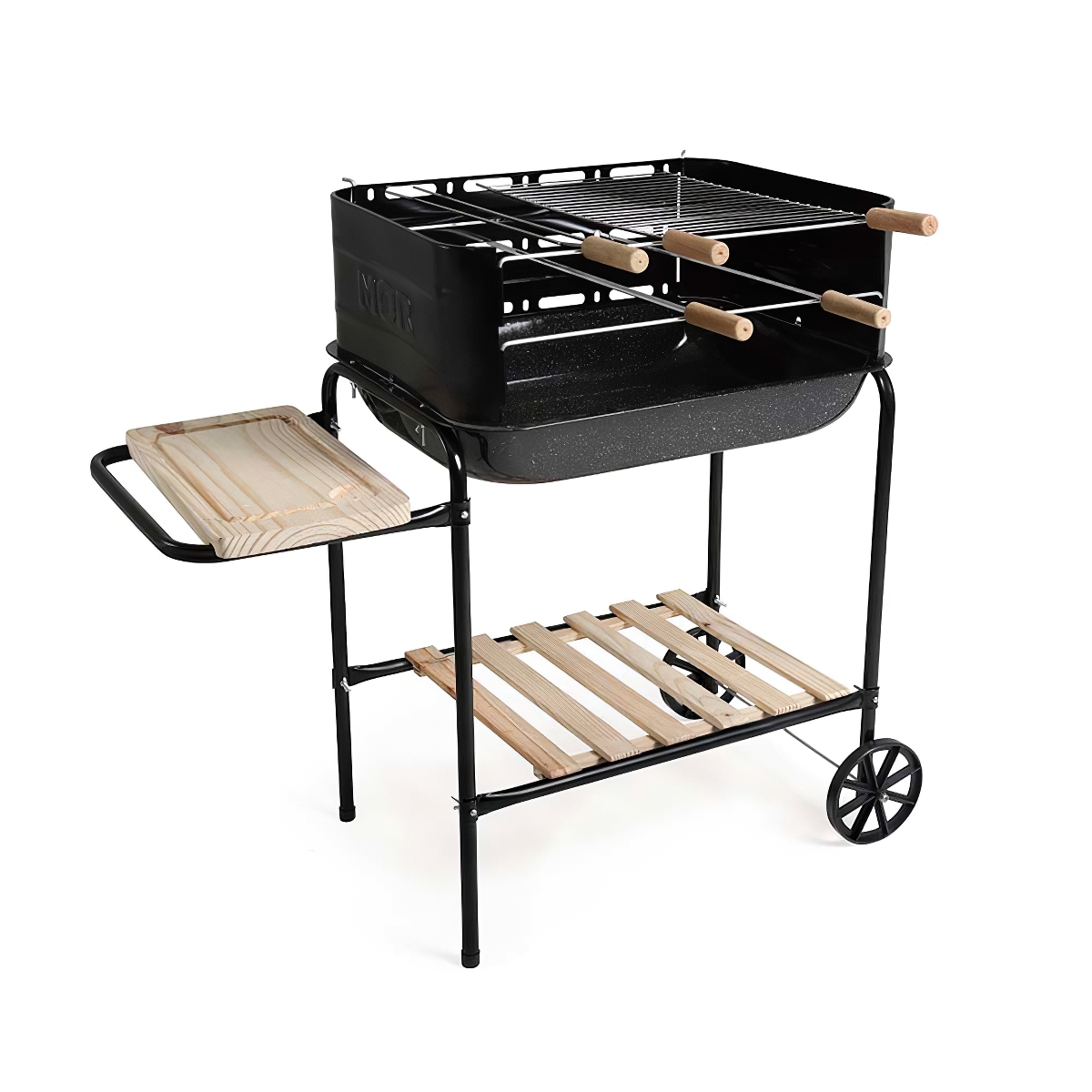 Parrilla móvil MOR califórnia 82 x 38cm y accesorios – Hay de todito