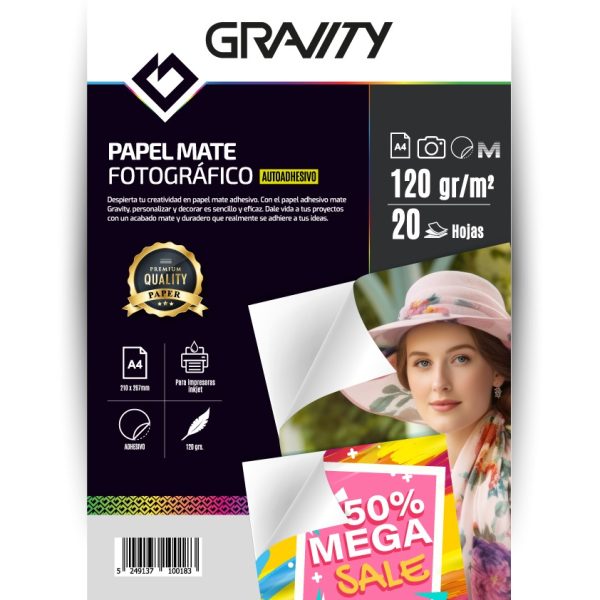 Hoja Fotografica Mate 120g X20 High Glossy A4 Gravity – Hay de todito