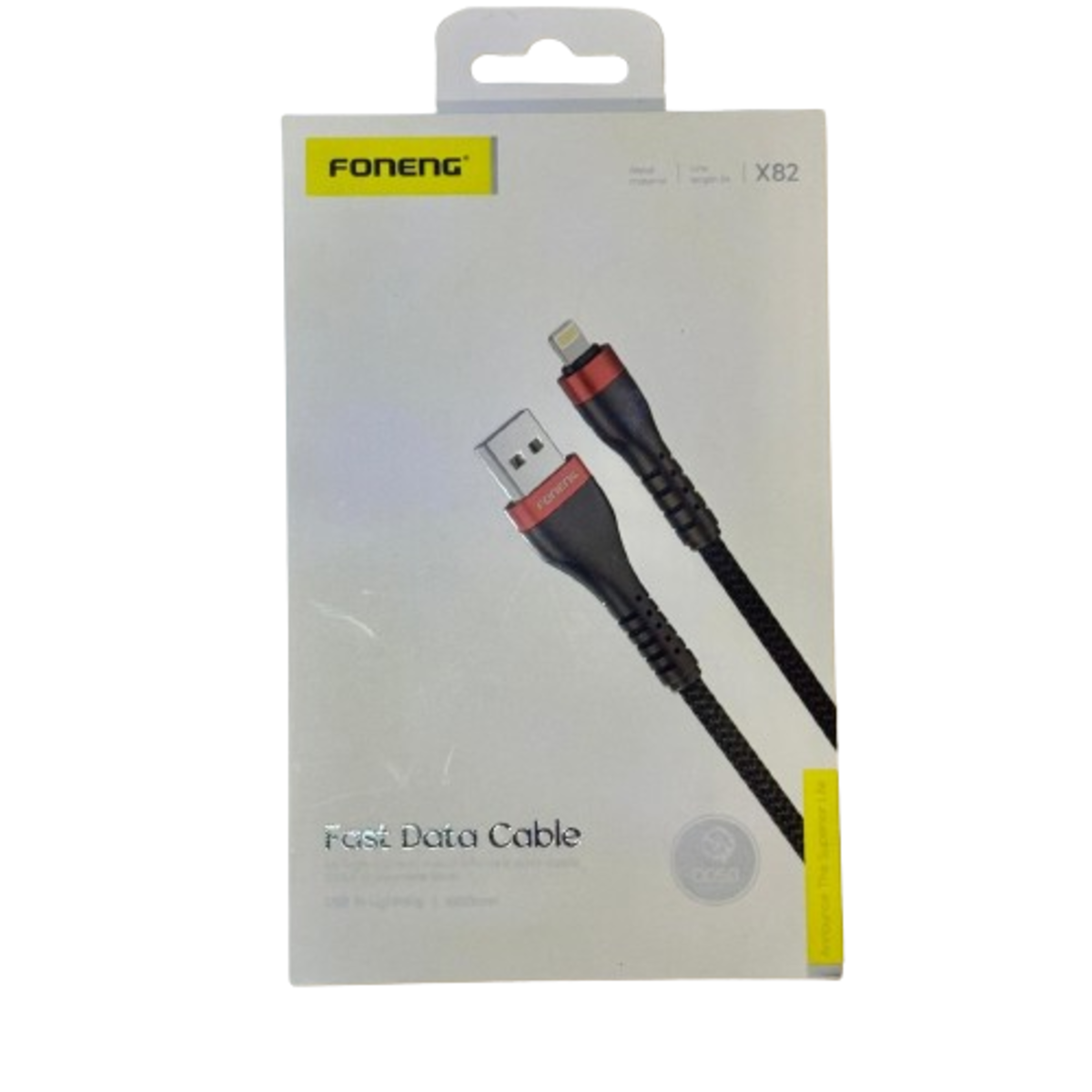 CABLE USB A LIGHTNING X82 3A 1MT TRENZADO FONENG – Hay de todito